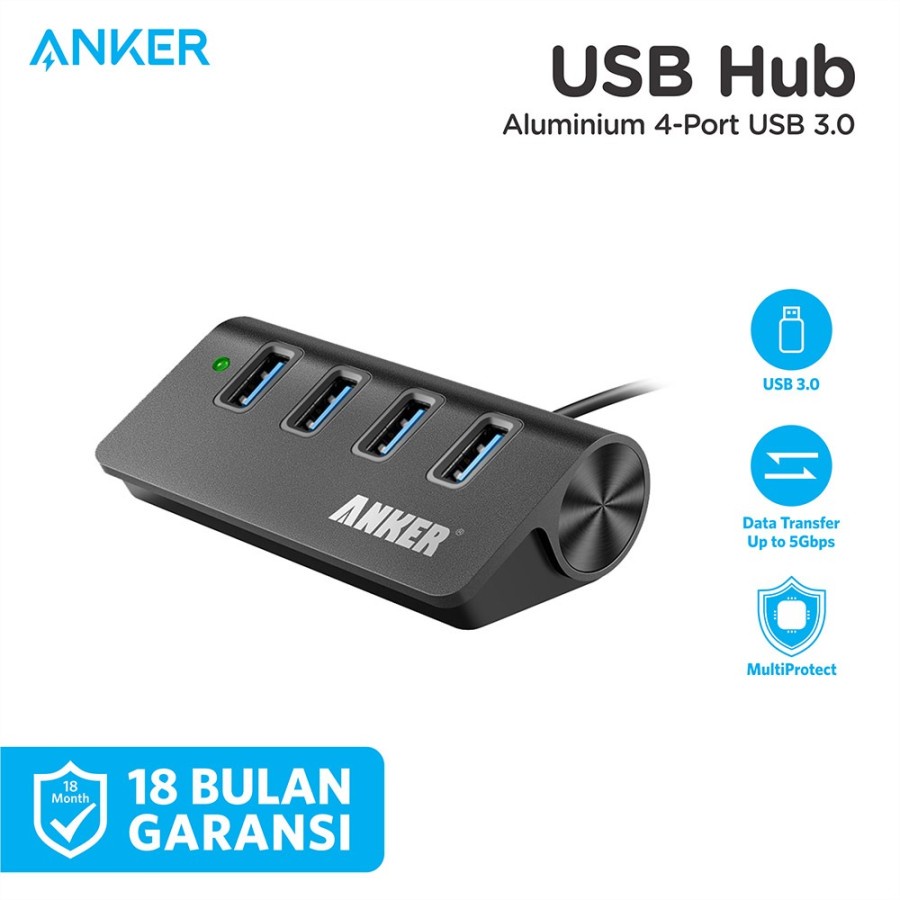 Anker Aluminum 4 Port USB 3.0 Hub - A2125 | Shopee Philippines