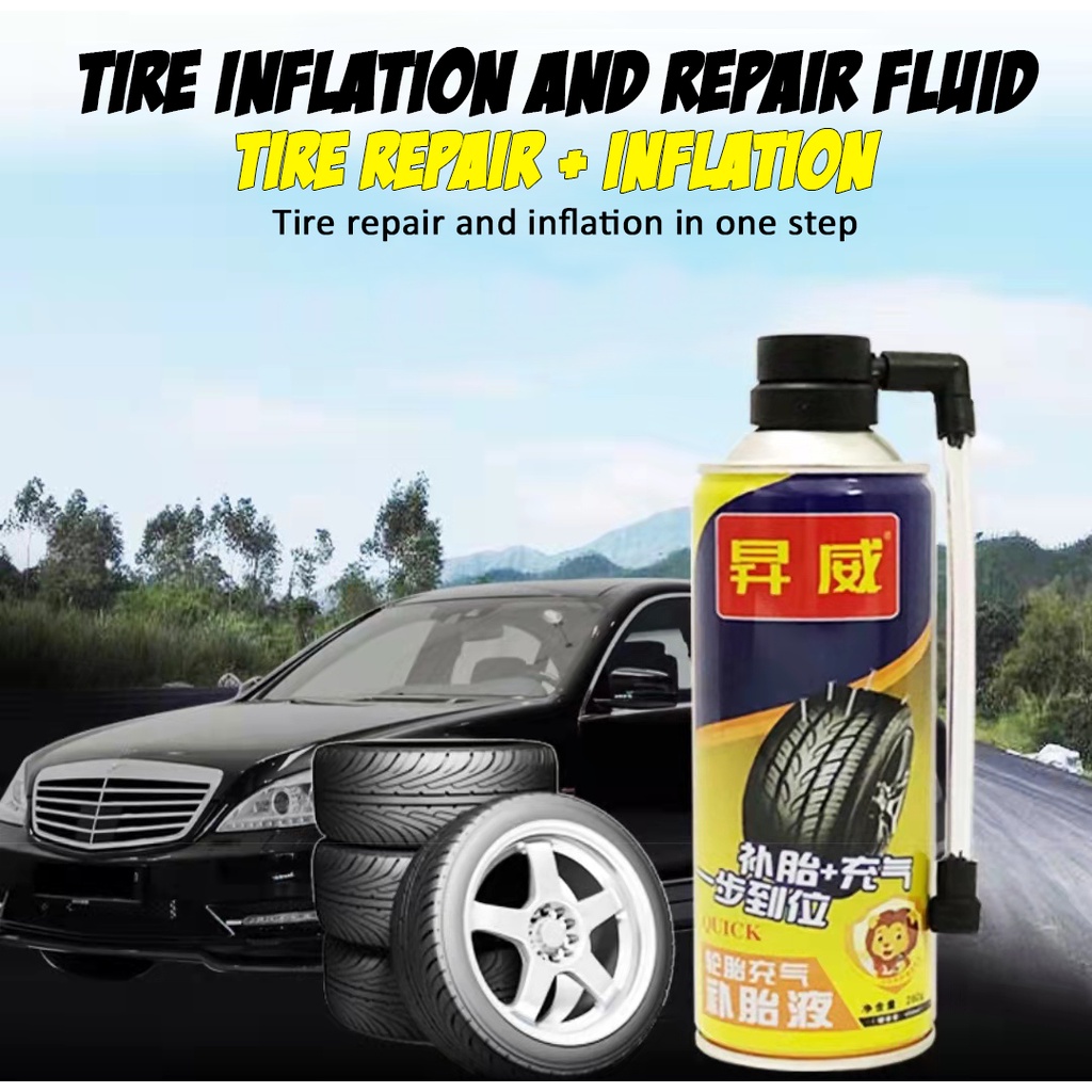 450 ml Automatic Tire Inflation Foamy Tire Repair Fluid Car Motorcycle ...