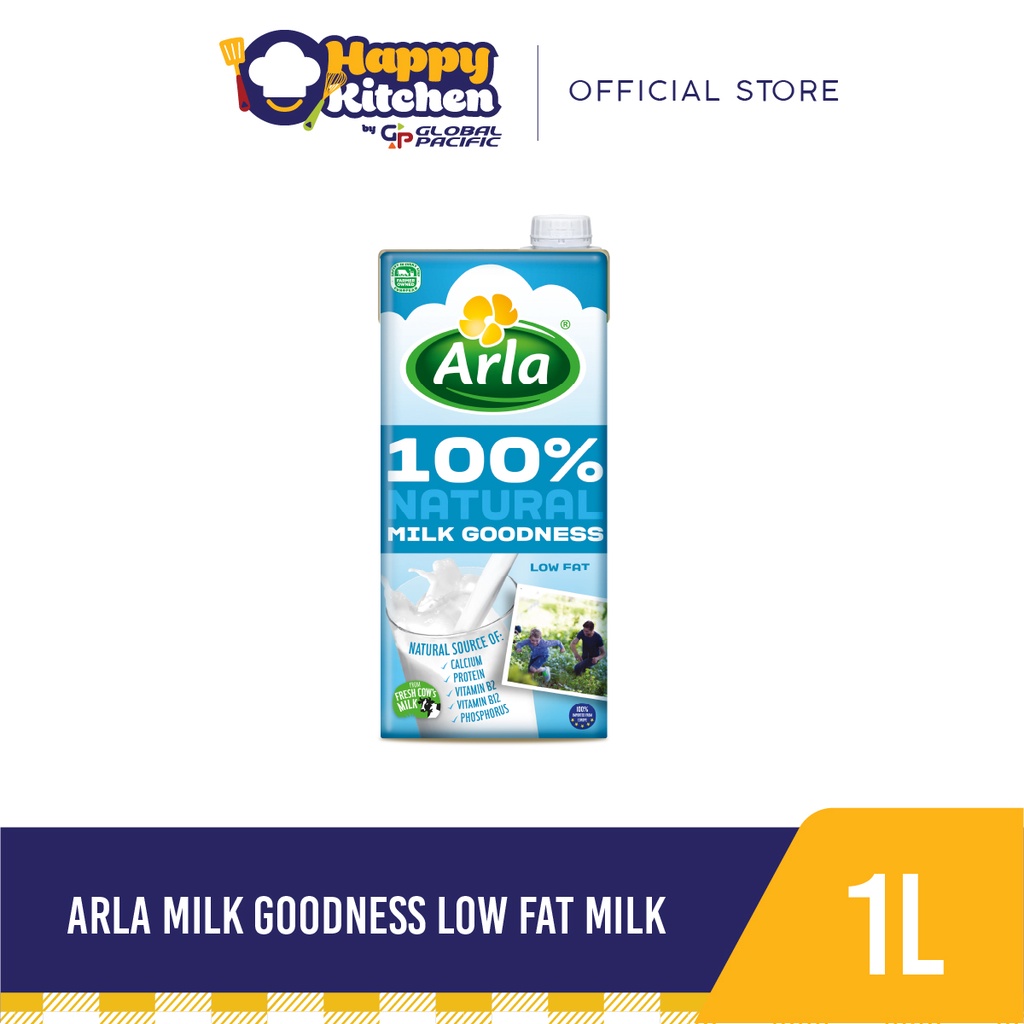 Arla Milk Goodness Low Fat Milk 1L | Shopee Philippines