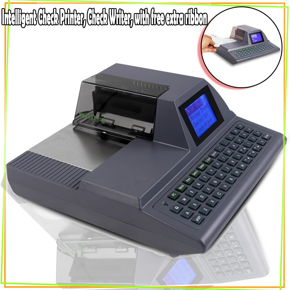 Intelligent Check Printer, Check Writer, with free extra ribbon ...