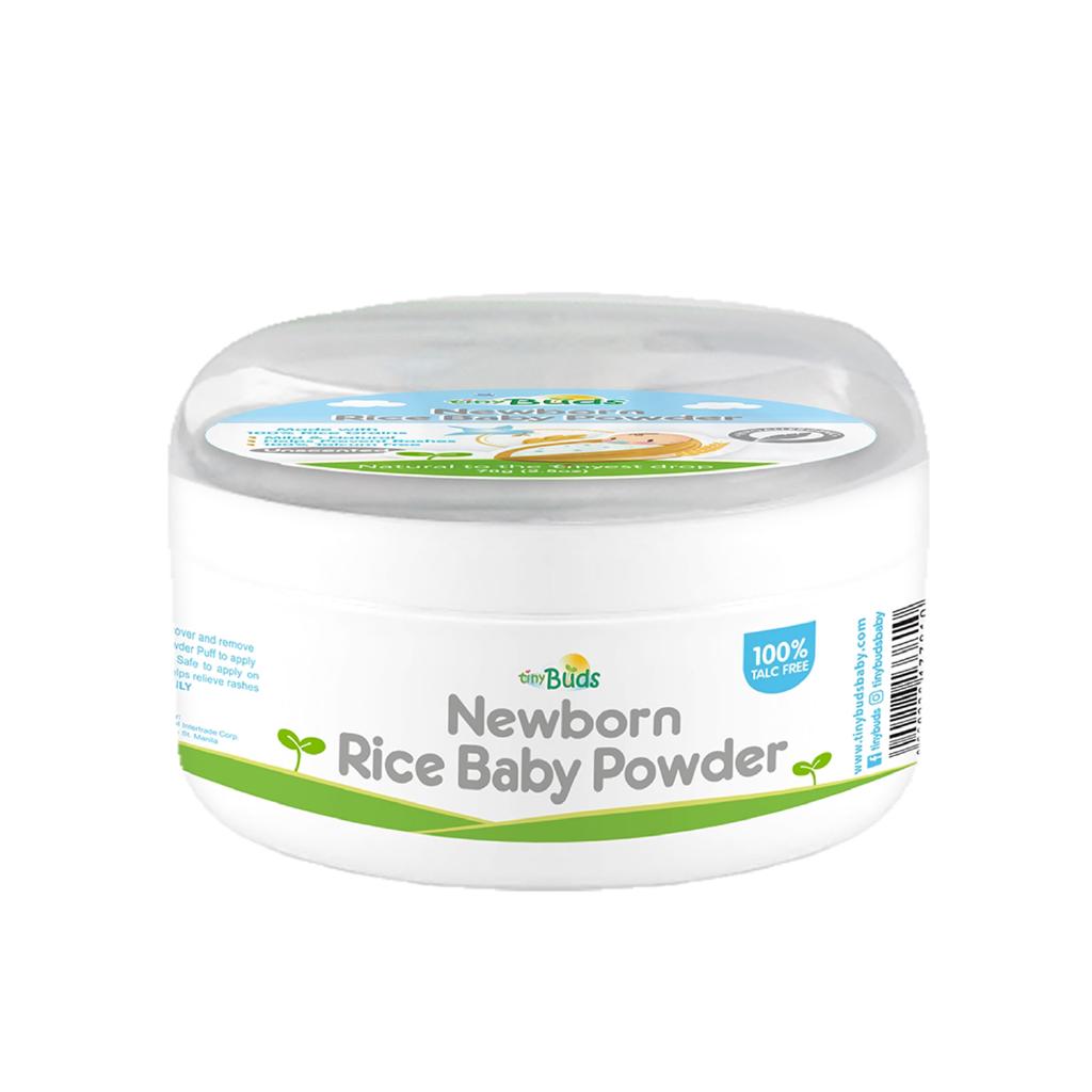 Tiny Buds Newborn Rice Baby Powder with Puff 70g | Shopee Philippines