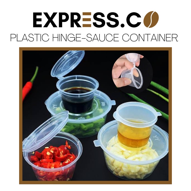 PLASTIC HINGE TYPE SAUCE CONTAINER 25mL 40mL 65mL 85mL | Shopee Philippines