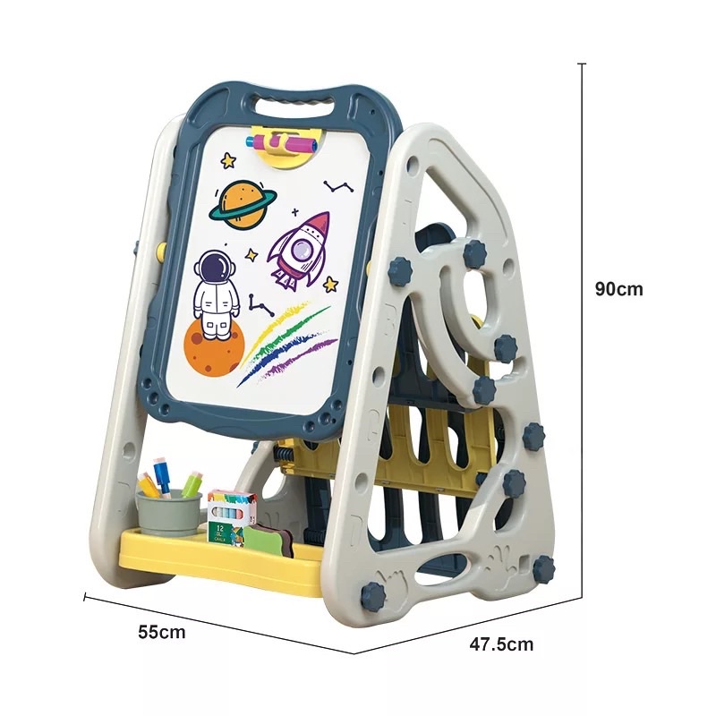 Drawing Magnetic Board with White Board and Black Board Adjustable ...