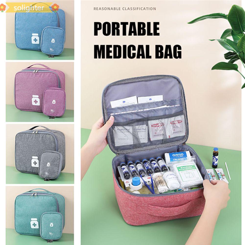 SOLIGHTER First Aid Kit Emergency Medical Box Portable Outdoor Oxford ...