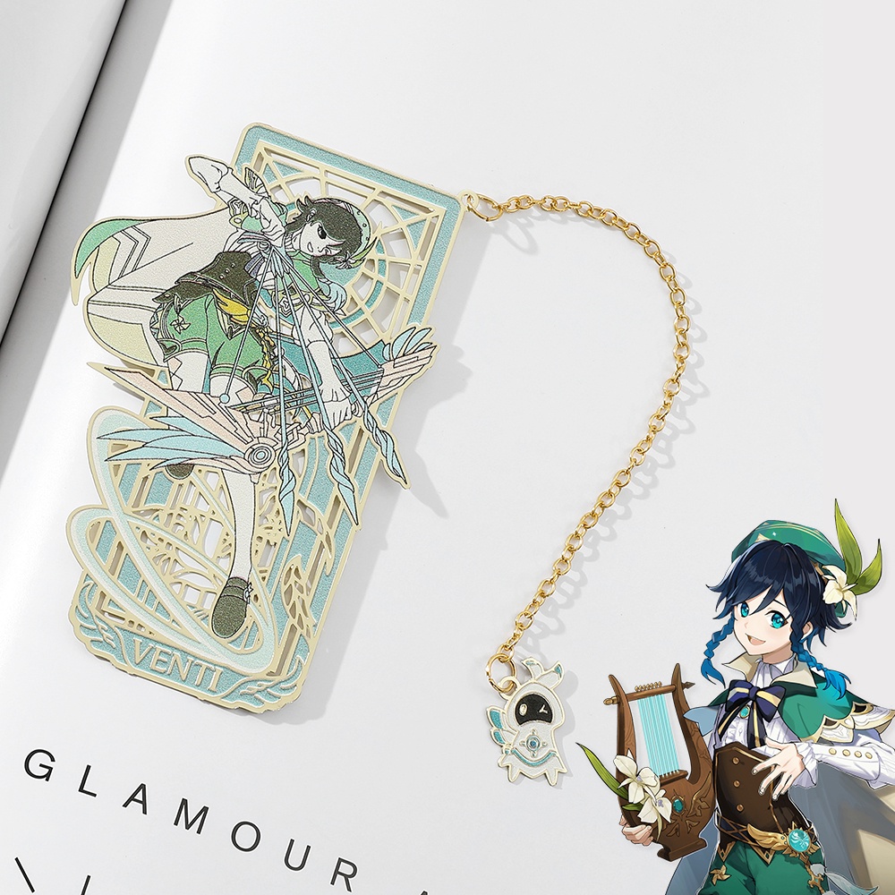 Anime Genshin Impact Animation Bookmarks Barbatos Character Cosplay ...