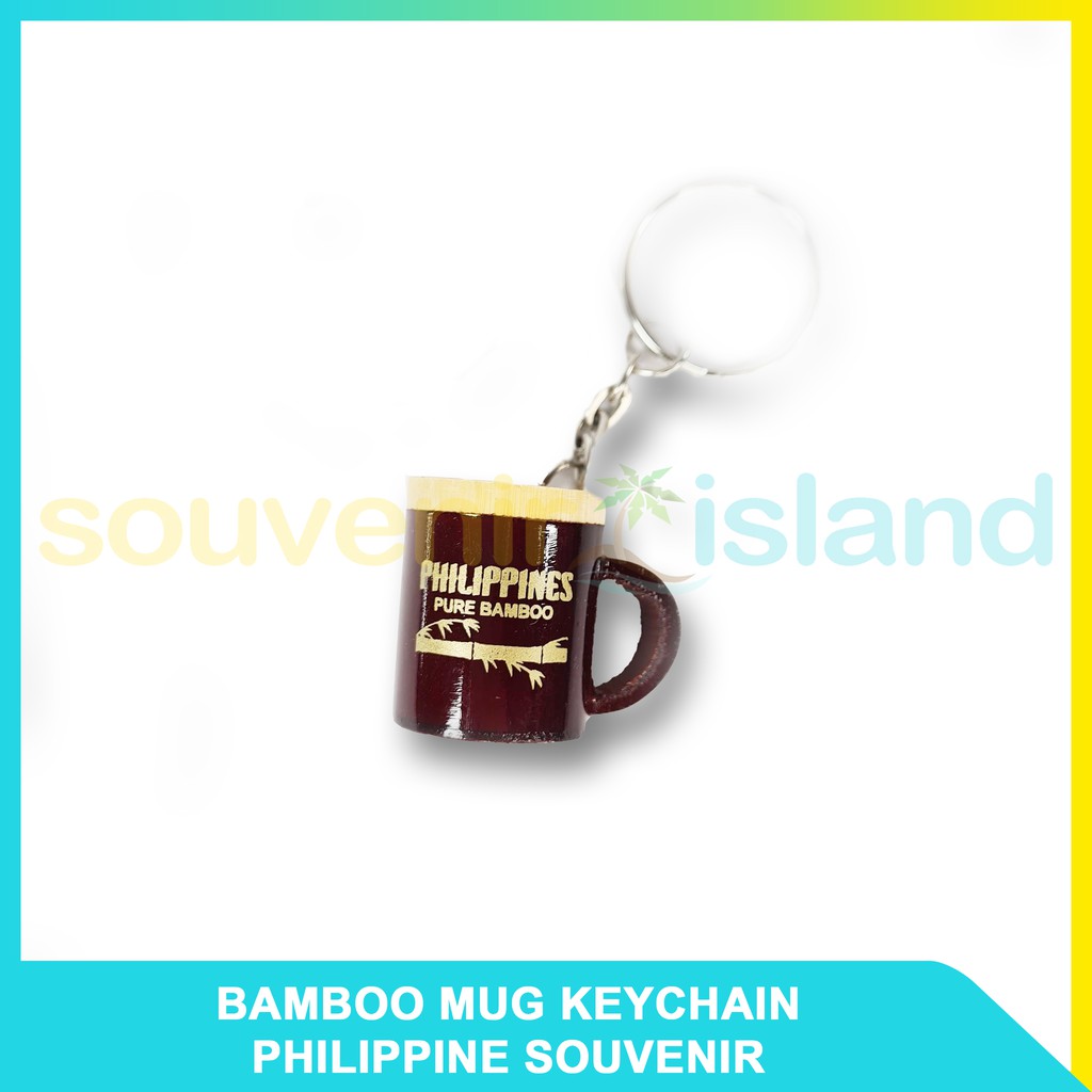 REAL Bamboo Mug Keychain Philippine Souvenir | Shopee Philippines