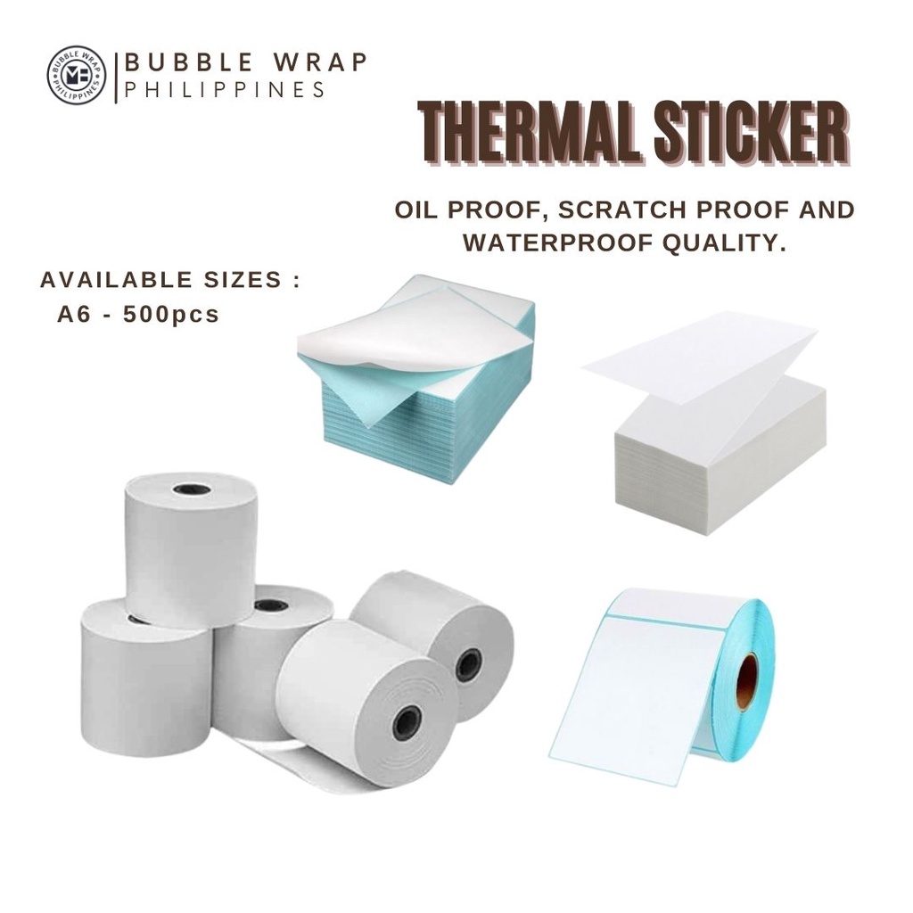 Continuous Waybill Sticker Thermal Paper A6 100x150 (500pcs/stack ...