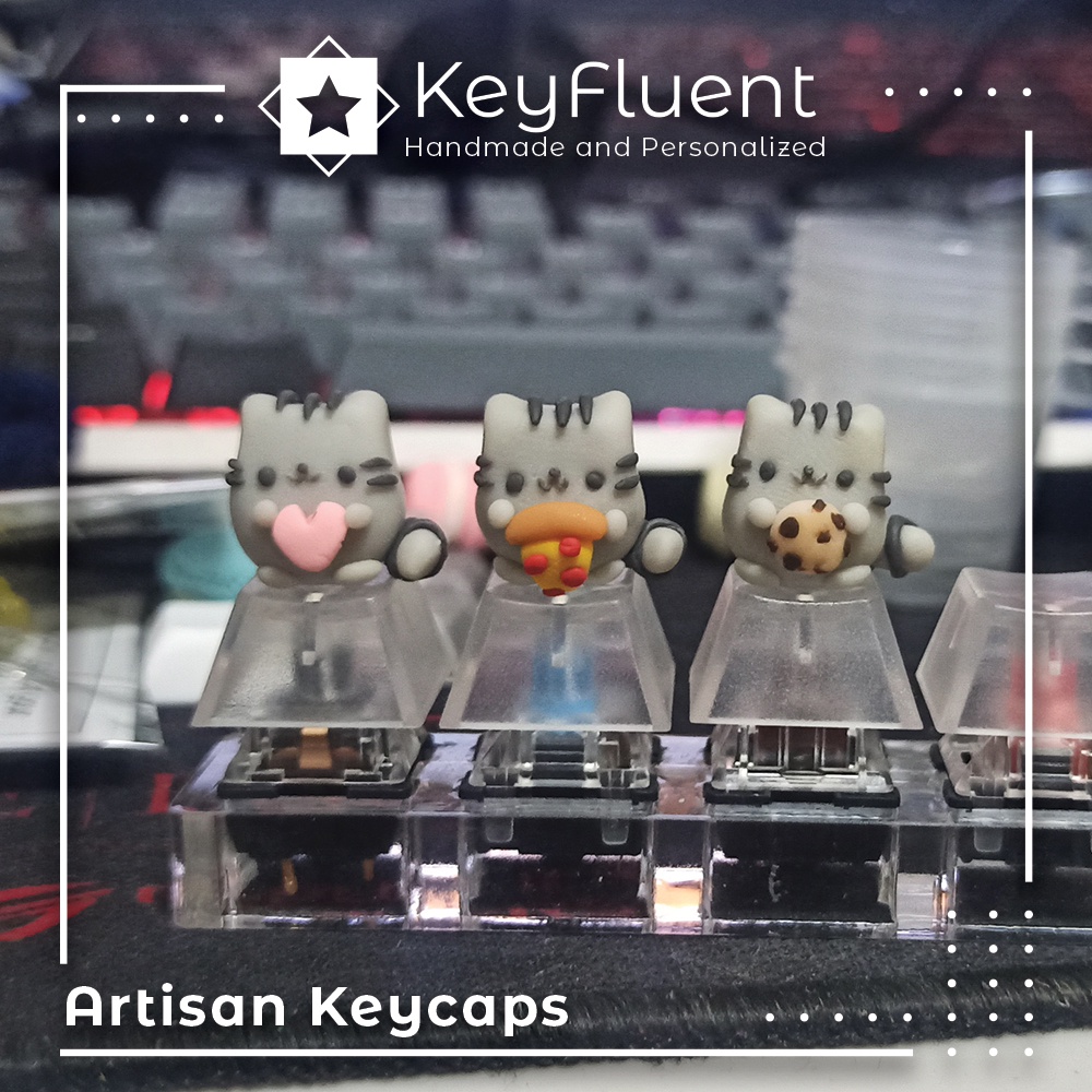 Pusheen Polymer Clay Charm DSA Profile Artisan Keycap | Shopee Philippines