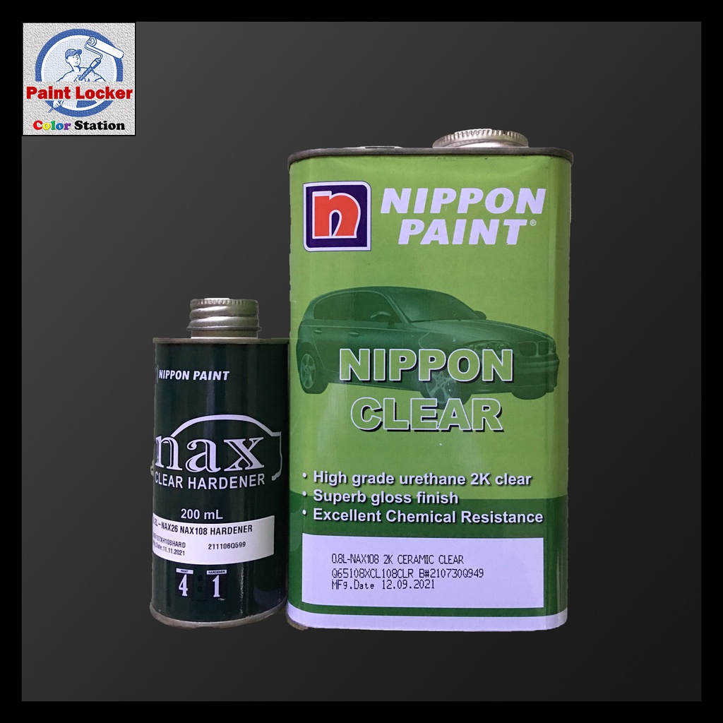 Nax 108 2K Ceramic Clear Topcoat with hardener - 1 Liter | Shopee ...