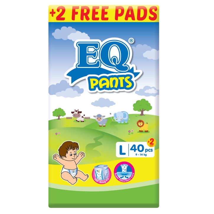 EQ Dry Pants Jumbo Pack Large 40's - Pants Baby Diapers | Shopee ...