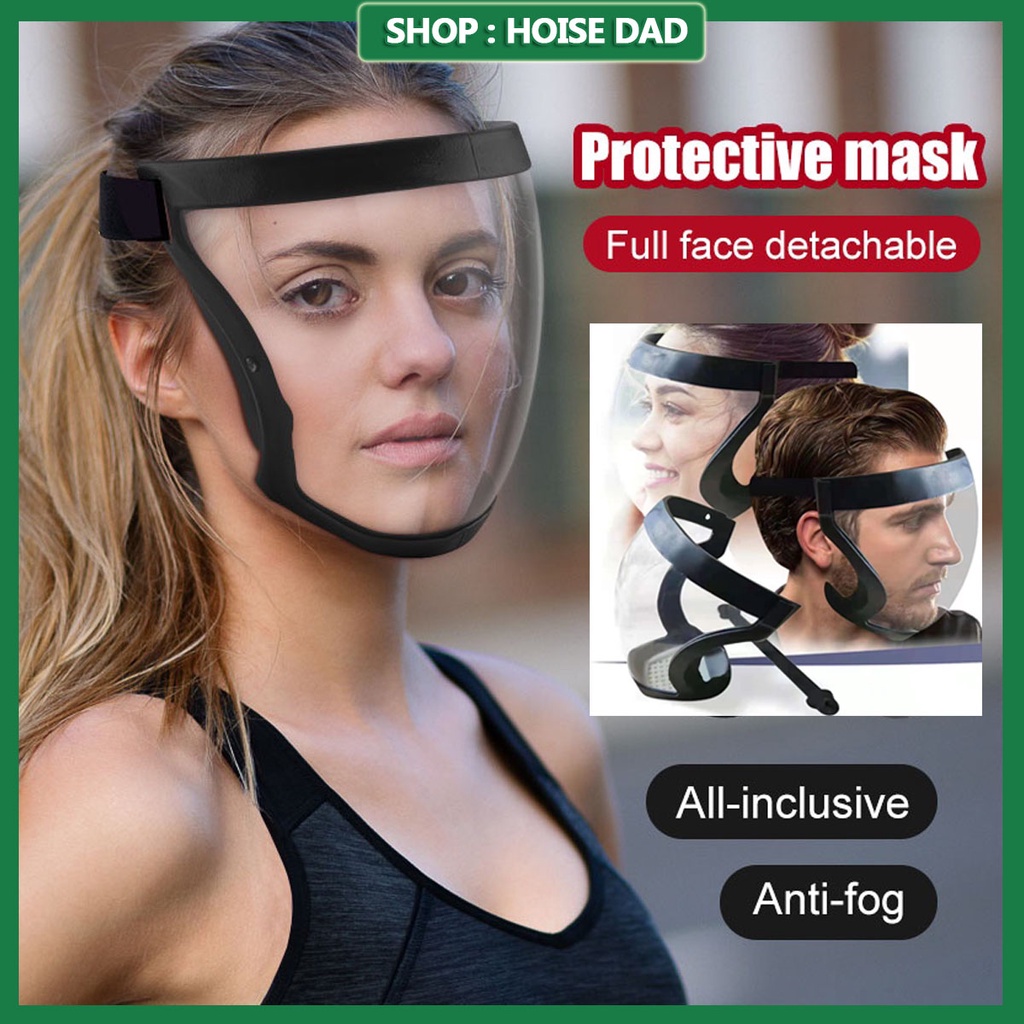 Transparent full face mask with filter Wind and virus protection Oil ...