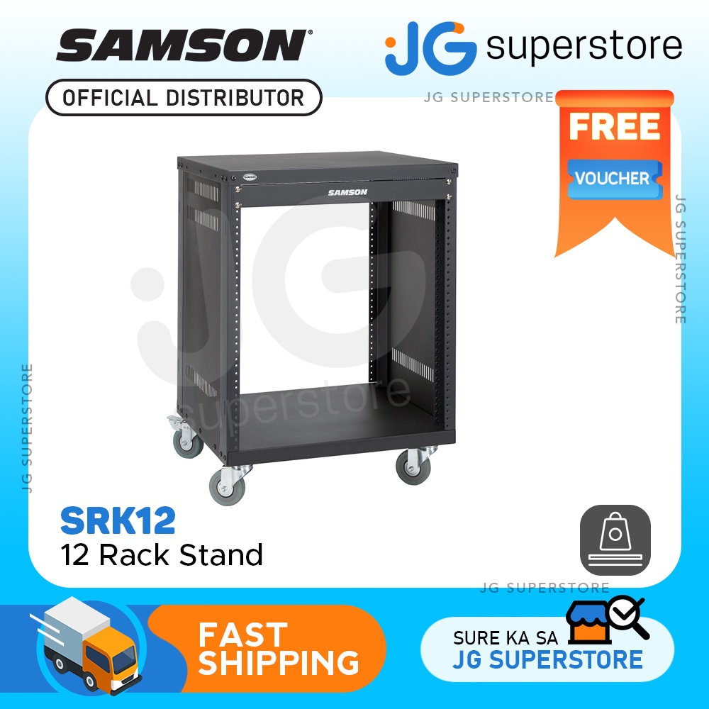 Samson SRK12 Universal Equipment 12 Rack Stand Heavy Duty Steel ...