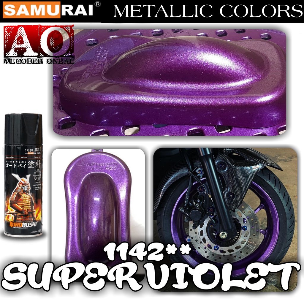 SAMURAI Spray Paint 1142 Super Violet Metallic | Shopee Philippines