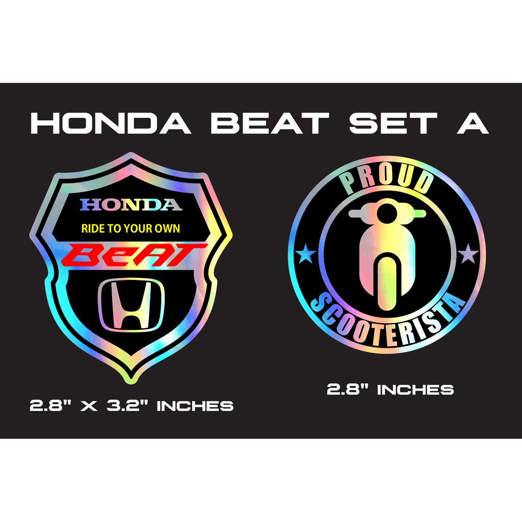 HONDA BEAT STICKER DECAL EMBLEM WATERPROOF | Shopee Philippines