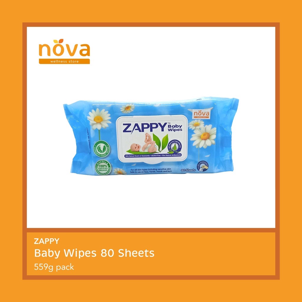 Zappy Baby Wipes 80 Sheets 559g (pack) | Shopee Philippines