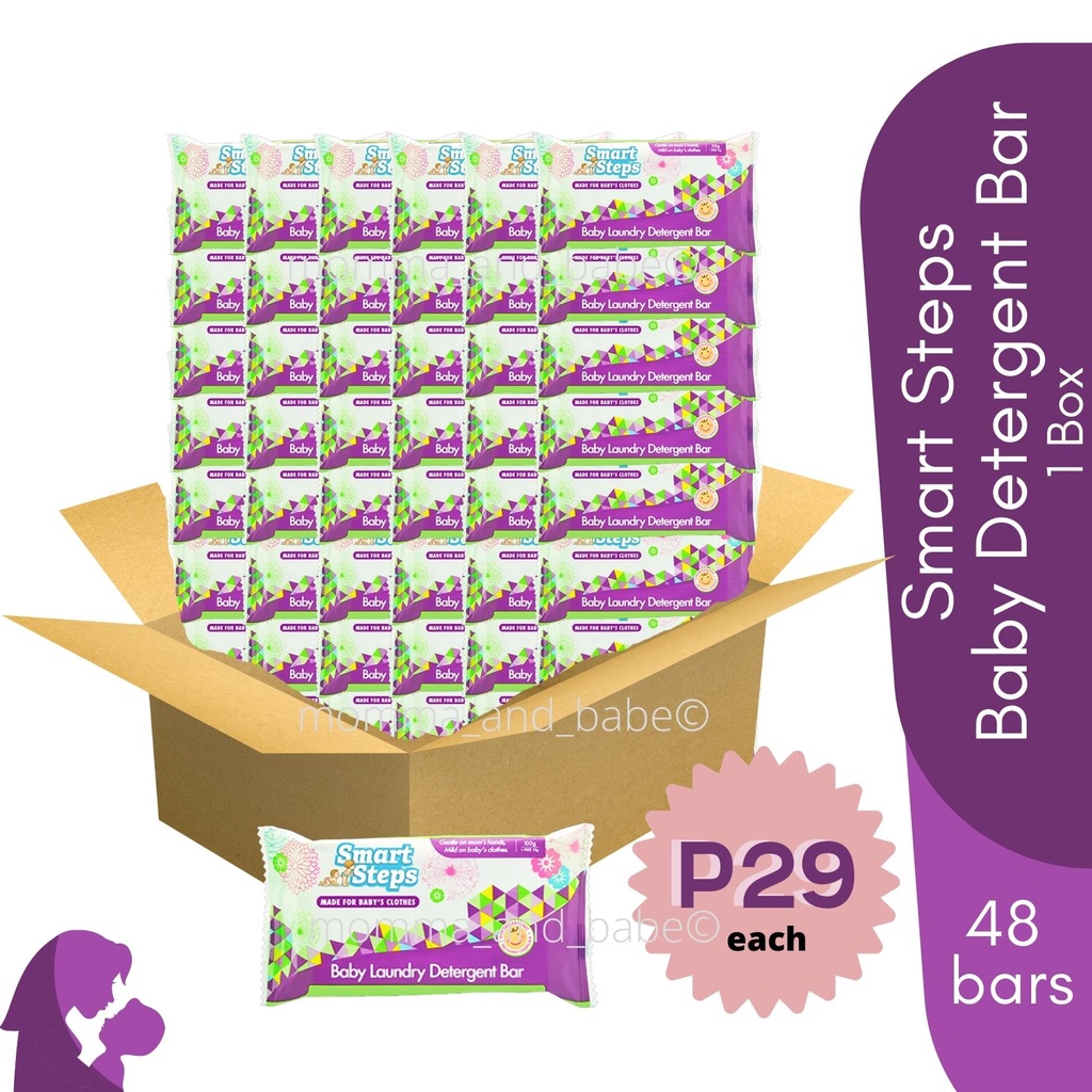 Smart Steps Baby Laundry Detergent Bar - 110g (1 box - 48 pcs) | Shopee ...