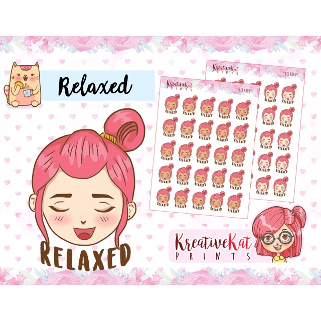 Relaxed mood Stickers | Shopee Philippines