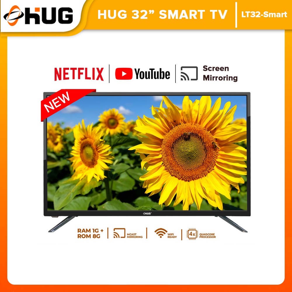 Hug 32 Inch Android 9 Pie Smart HD LED TV w/ Screenshot Feature LT32 ...