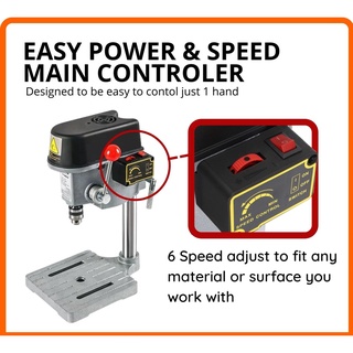 JOUSTMAX 1/4" Heavy duty Mini Bench Drill Machine Drilling Gerudi Meja ...