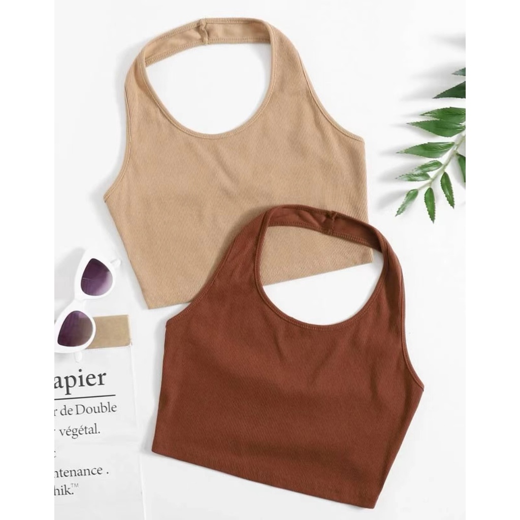 Angelcity Bacless Knit Tube Crop Top Go Shopee Philippines