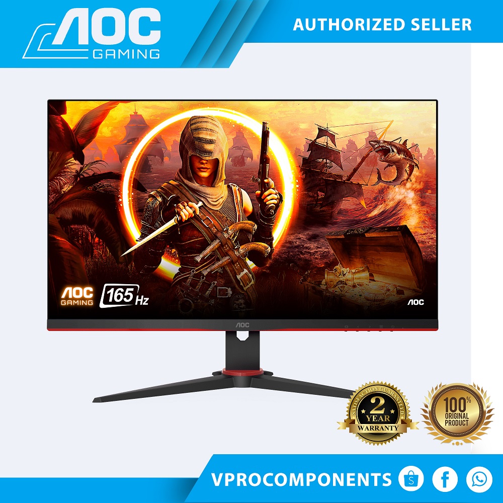AOC 24G2SE 24" VA 165hz 1080p 1ms ADAPT SYNC VGA/HDMI/DP Gaming monitor ...