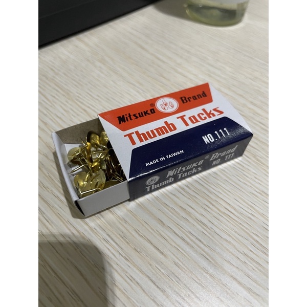 Mitsuko Brand Thumbtacks Thumb Tacks 60 pcs | Shopee Philippines