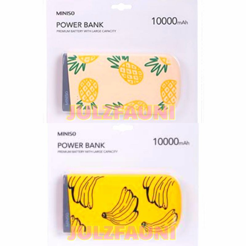 ORIGINAL MINISO POWER BANK 10000mAh POWERBANK by Miniso | Shopee ...