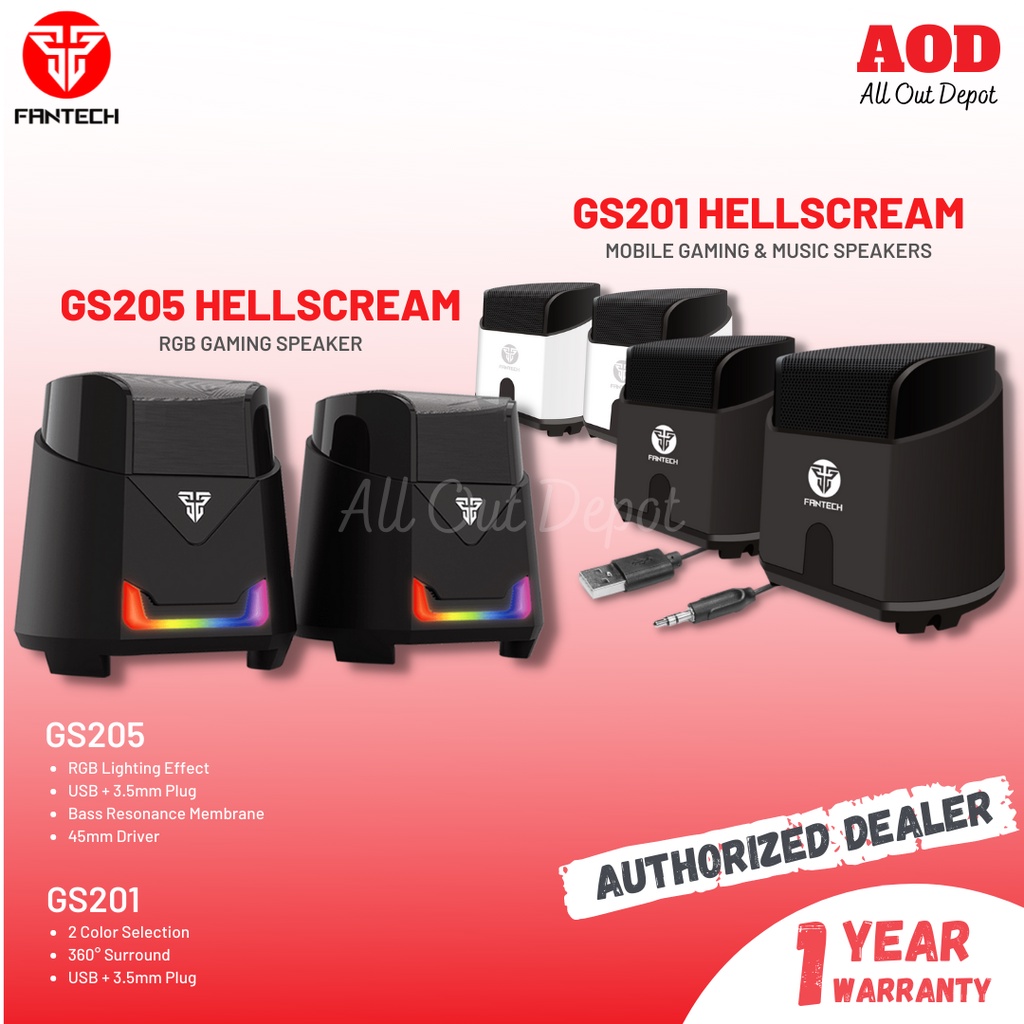Fantech GS201 GS205 RGB HELLSCREAM Mobile Gaming and Music Speaker ...