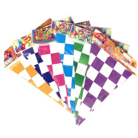 Checkered Party Banderitas | Checkered colored Party Banderitas ...