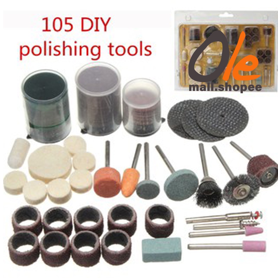 105pcs Mini Electric Drill Grinder Rotary Tool Grinding Polishing Tool ...