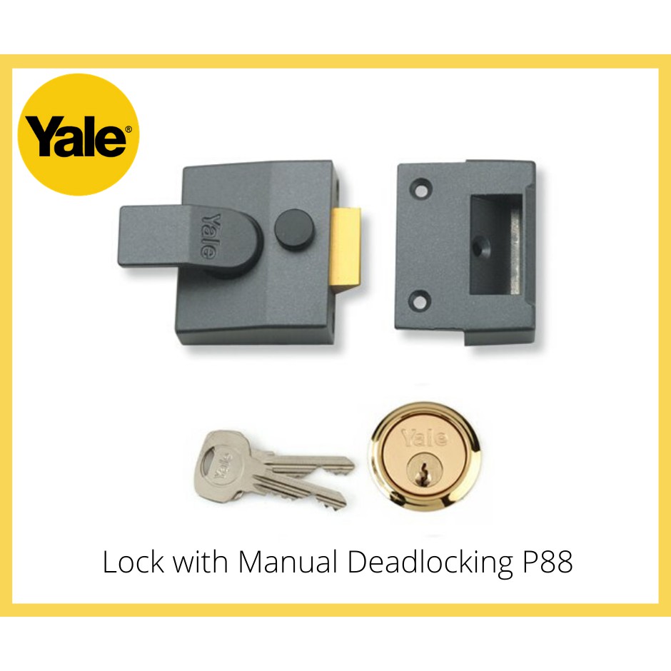 YALE Rim Lock w/ Manual Deadlocking P88 | Shopee Philippines