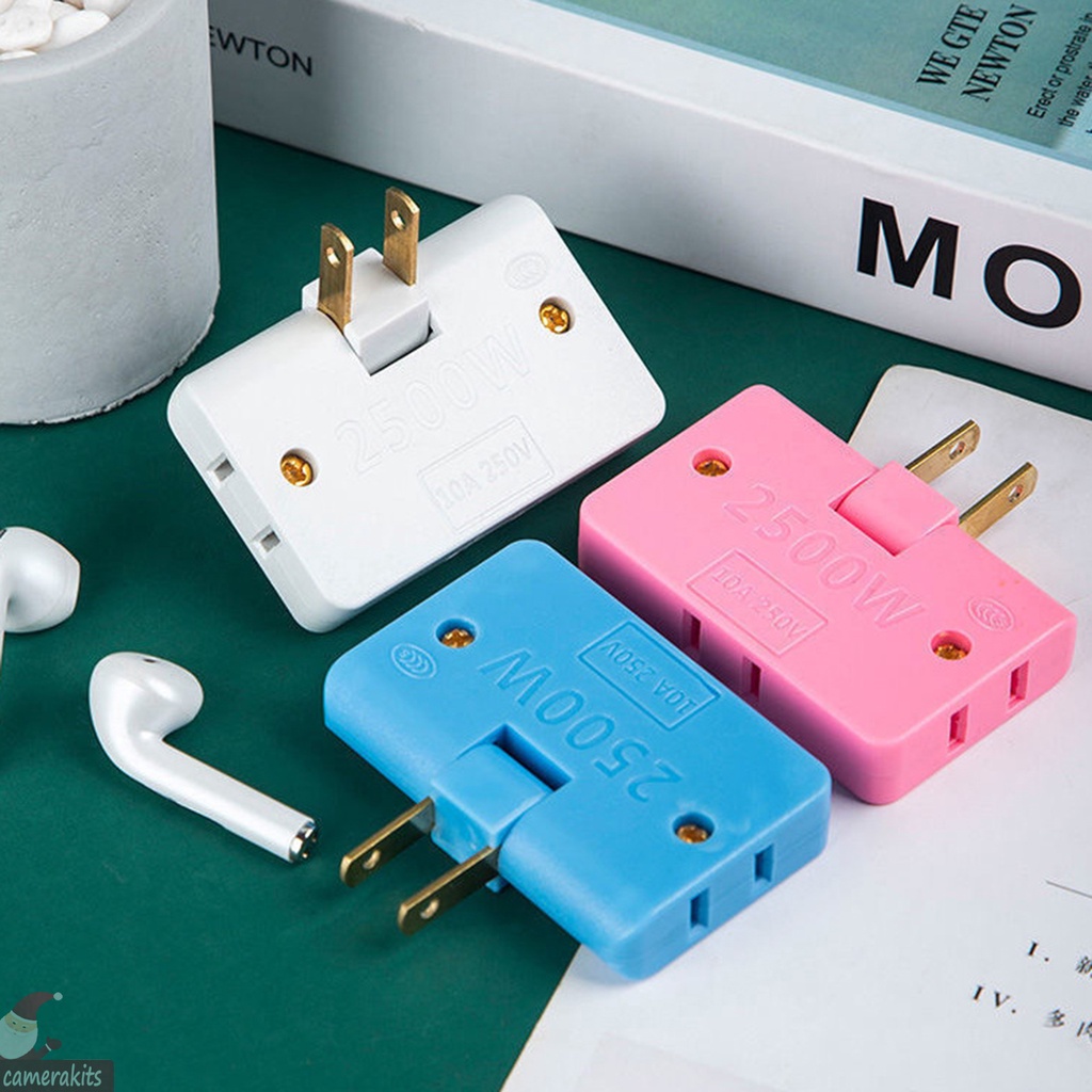 Rotatable Socket Converter One-turn Three-plug Conversion Plug Adapter ...