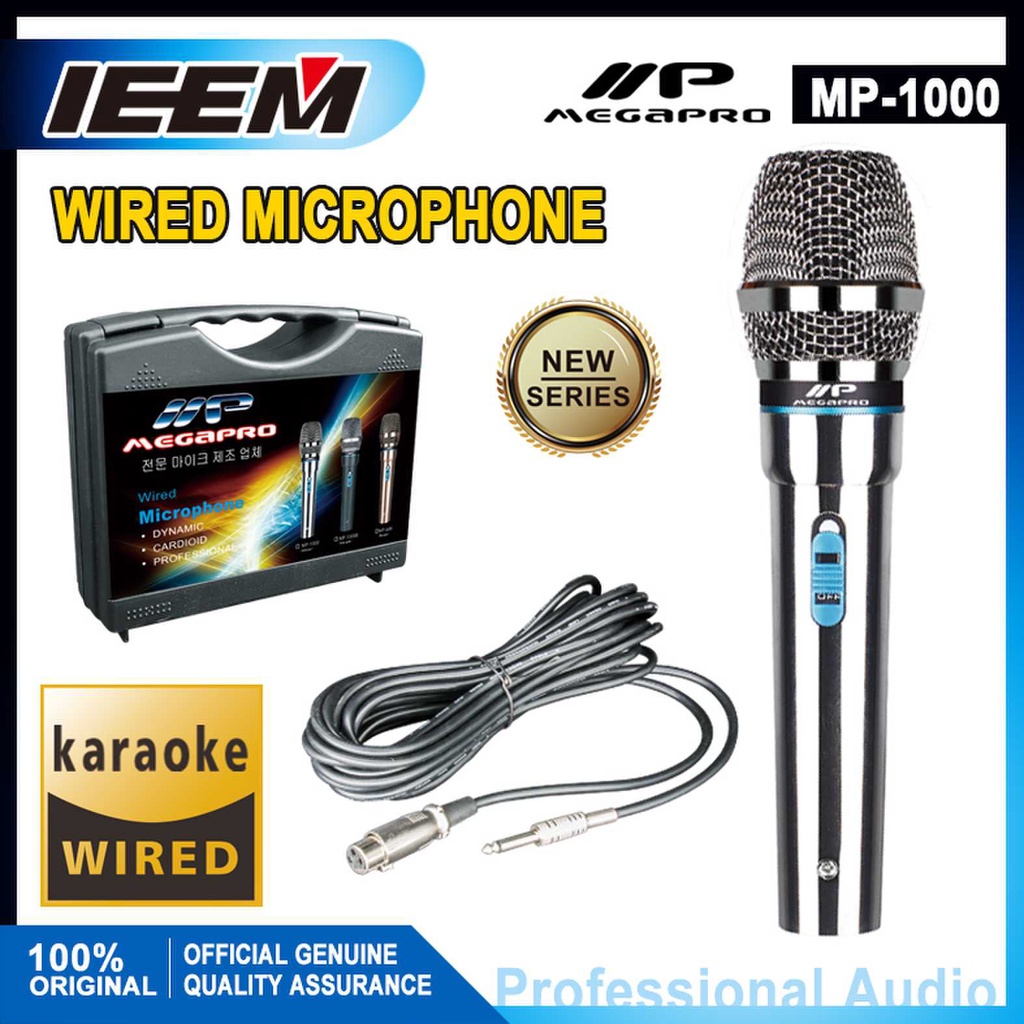 Megapro MP 1000 Wired Dynamic Cardioid Professional Mic Shopee