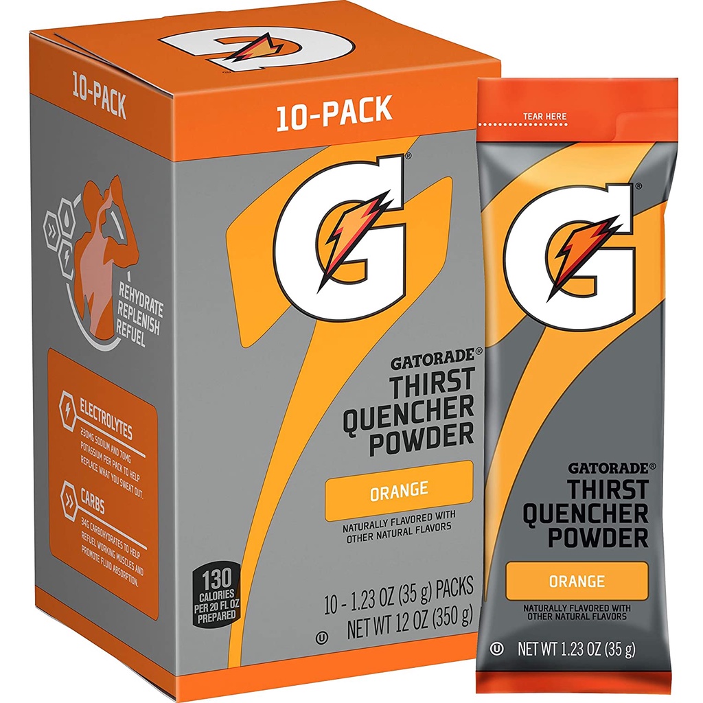Gatorade Orange Thirst Quencher Powder (10 sachets) | Shopee Philippines