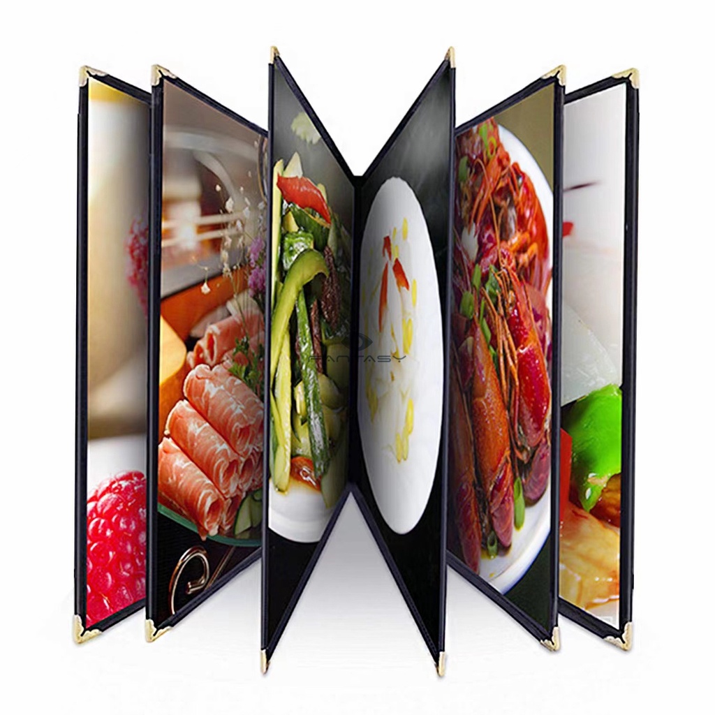 6 Pages 12 Faces A4 Transparent Menu Covers Restaurant Menu Folder Menu ...
