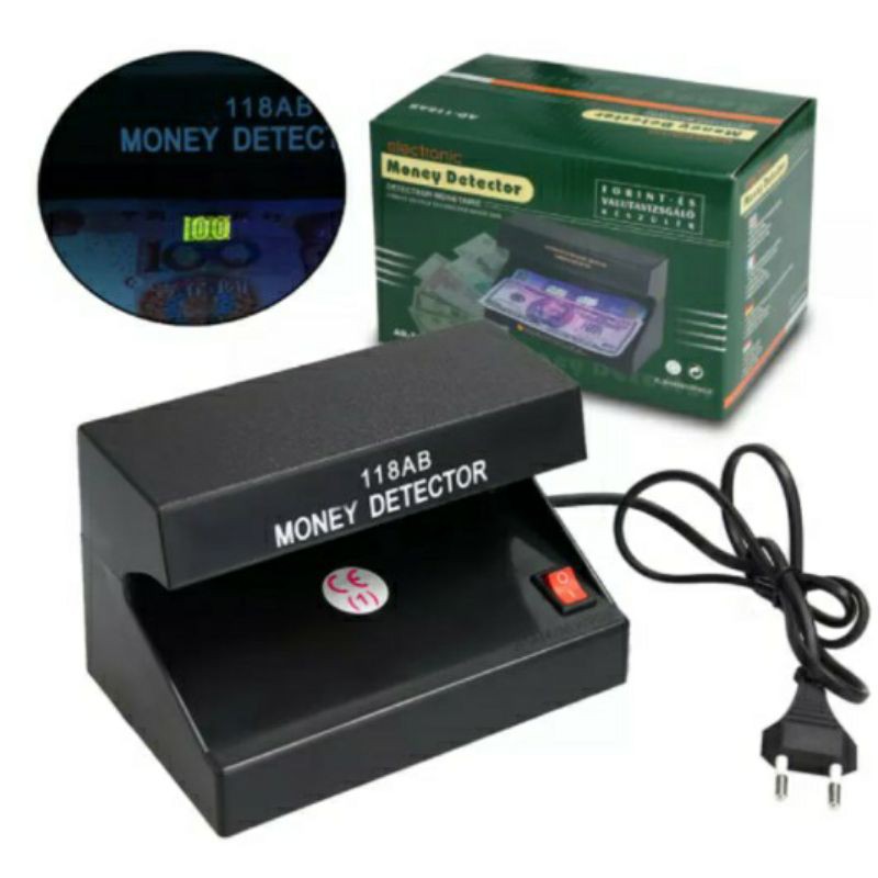 118AB Electronic UV Light Money Detector Bill Currency Authenticity ...