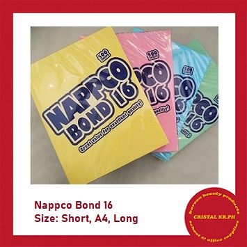 Nappco Bond Paper sub16 56GSM Colored Bond 500 pcs per ream Short ...