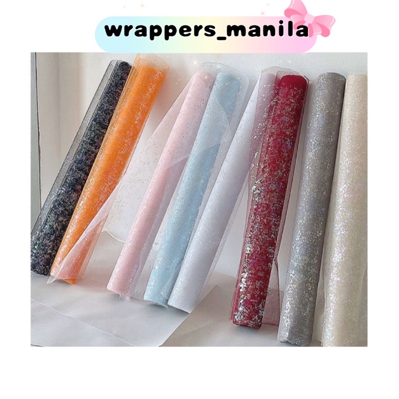 Mermaid Style Wrapping Mesh Shiny Bouquet Wrapper Roll | Shopee Philippines