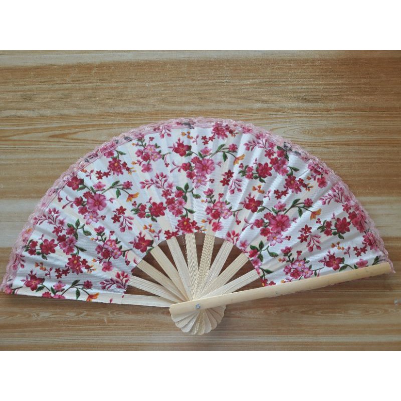 pamaypay floral /handmade bamboo fan | Shopee Philippines