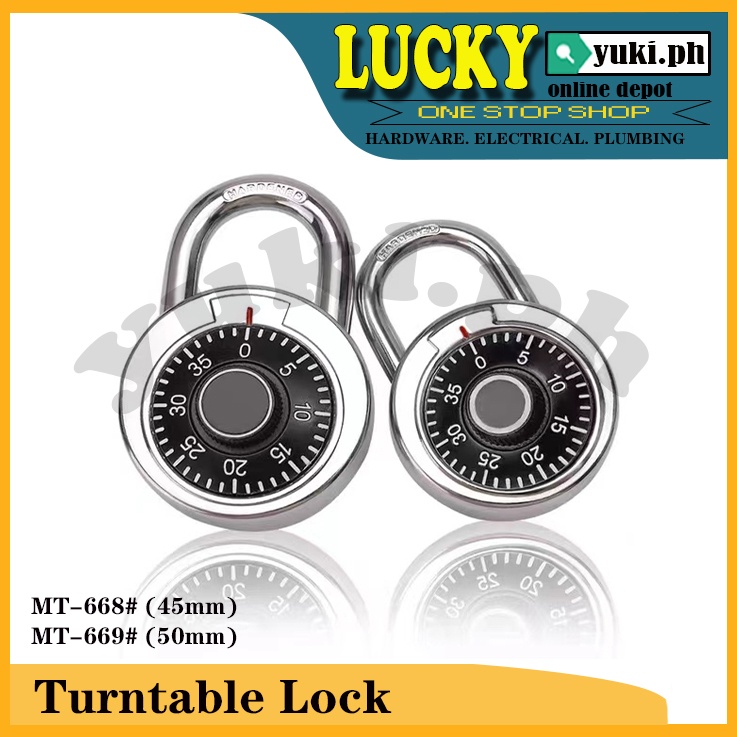 MMT MT668 / MT669 TURNTABLE LOCK PORTABLE COMBINATION PASSWORD LOCK ...