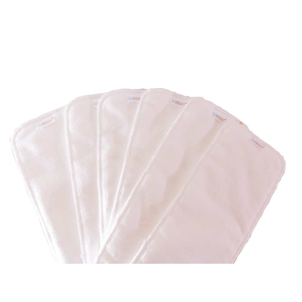 6-Pack 3-Layer Microfiber Inserts for Cloth Diapers | Shopee Philippines