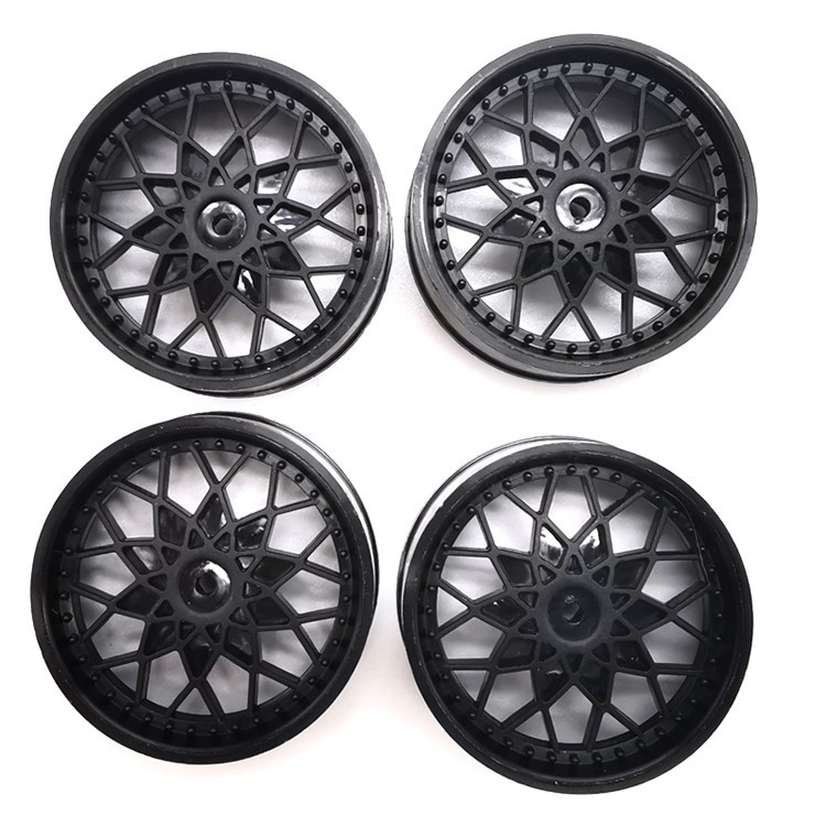 4pcs Metal Simulation Drift Wheel Hub Tires DIY Modified Model for WPL ...