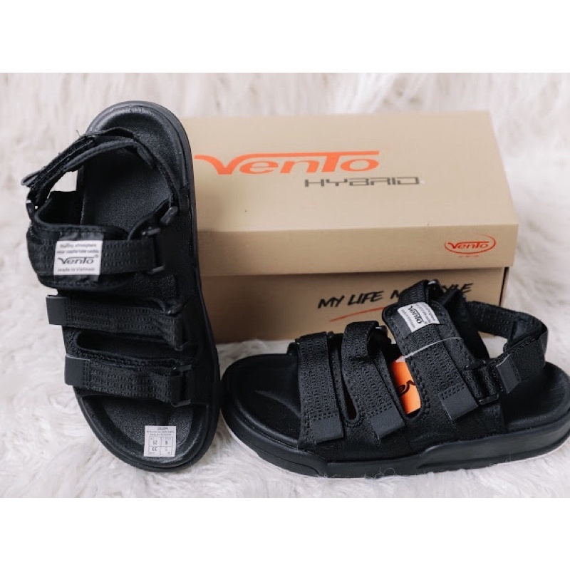 Vento Genuine Sandals (SD1001-Black) | Shopee Philippines