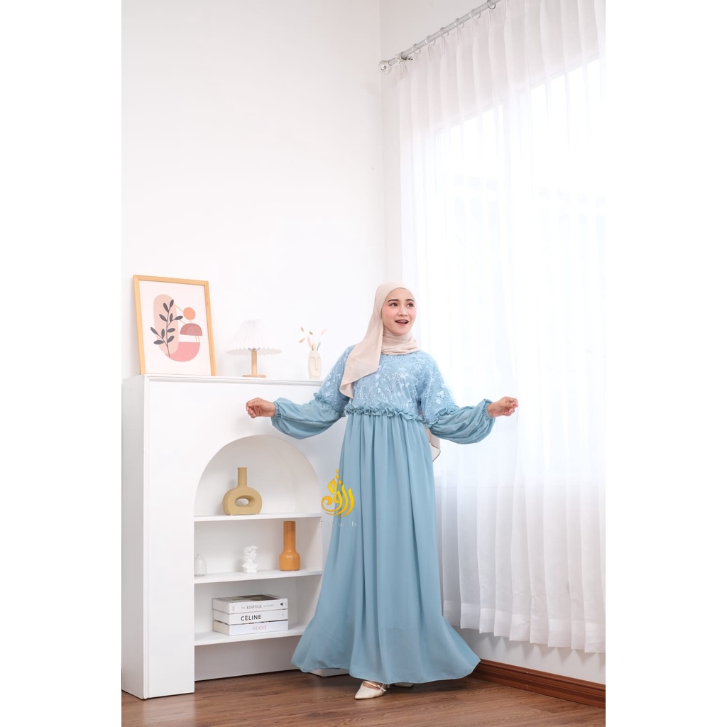 Gamis PRINCESS jumbo burkat MIX CERUTTY FULL FURING MERIDA DRESS XXL LD ...