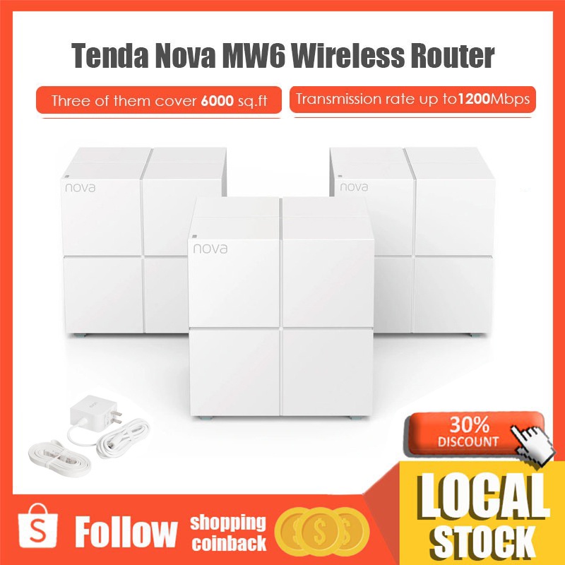Tenda Nova MW5s (3 SET),MW6 (1 SET) AC1200 MU-MIMO Whole Home Mesh ...