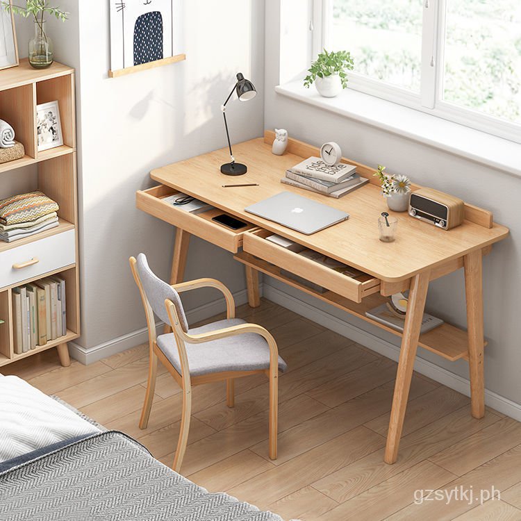 Desk Simple Home Desktop Computer Desk Student Solid Wood Writing Table ...