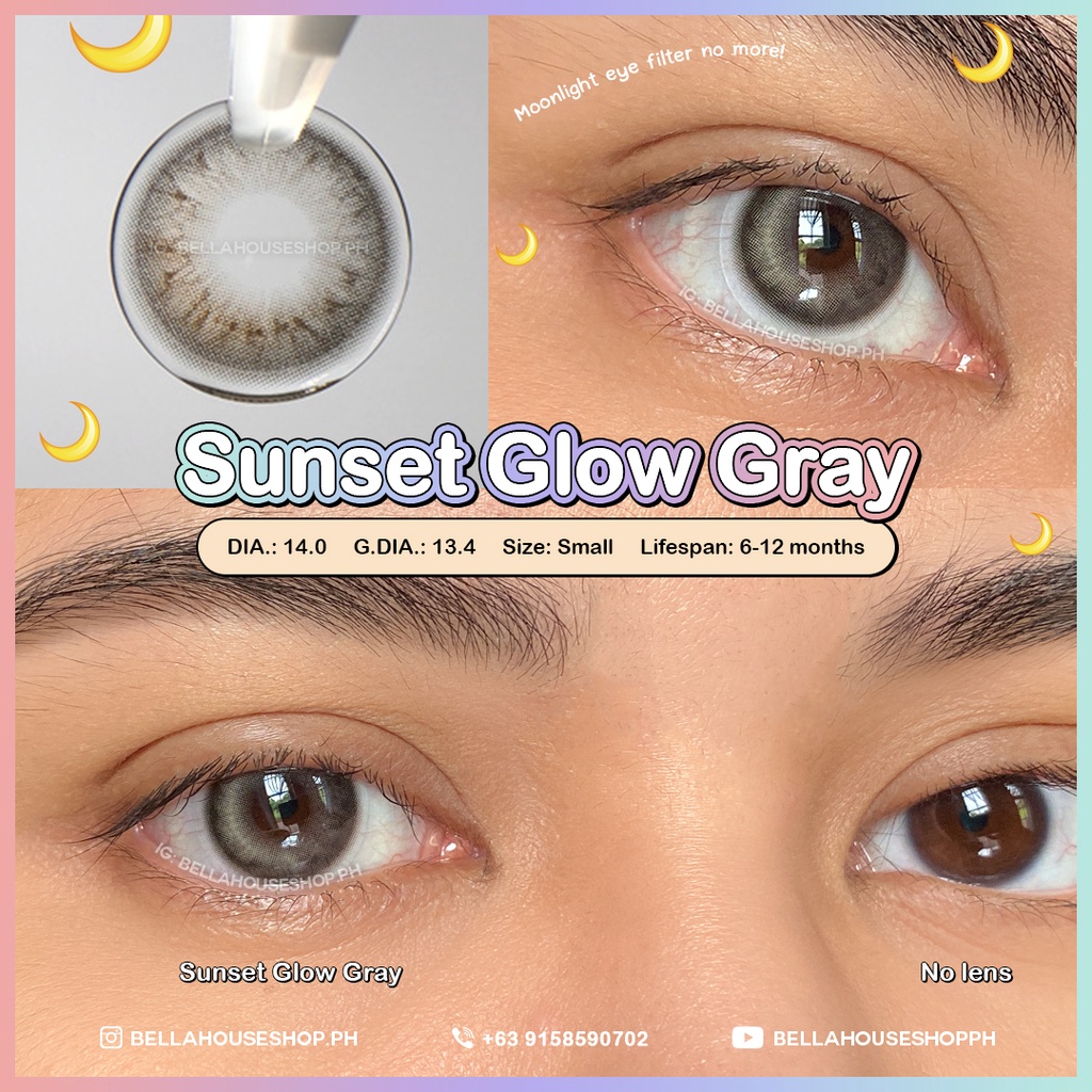 Hapa Kristin Dupe! Luxzy - Sunset Glow Gray (Natural Moonlight Eyes Nongraded, Graded Contact ...