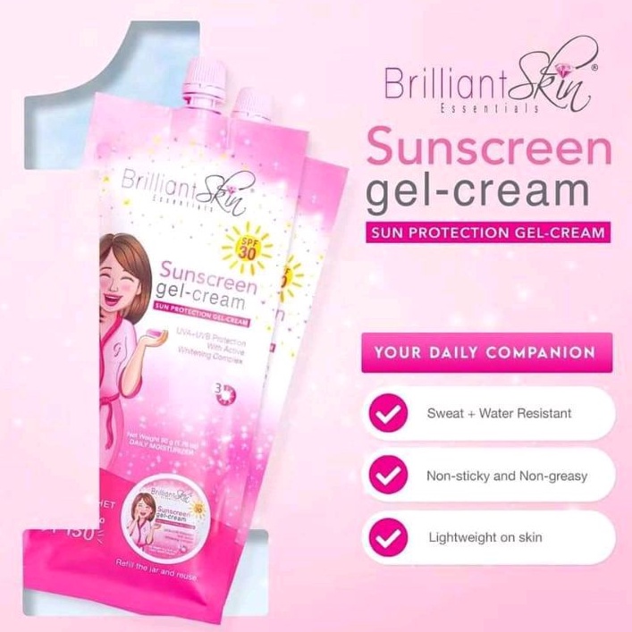 Brilliant Skin Sunscreen gel cream 50g | Shopee Philippines