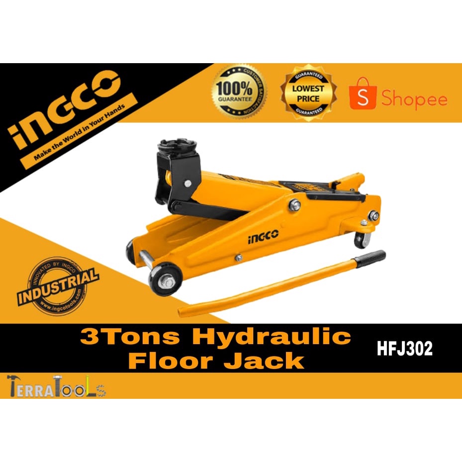 Ingco HFJ302 3tons Hydraulic Floor Jack | Shopee Philippines