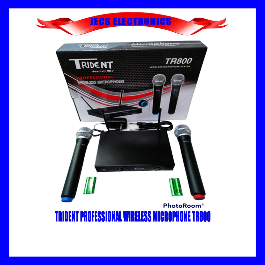 TRIDENT TR-800 DUAL WIRELESS MICROPHONE | Shopee Philippines